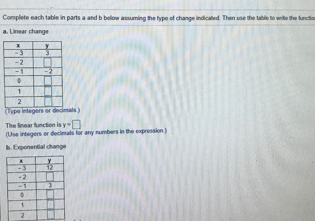 Solved Complete each table in parts a and b below assuming | Chegg.com