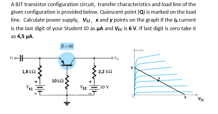 Solved A BJT transistor configuration circuit, transfer | Chegg.com