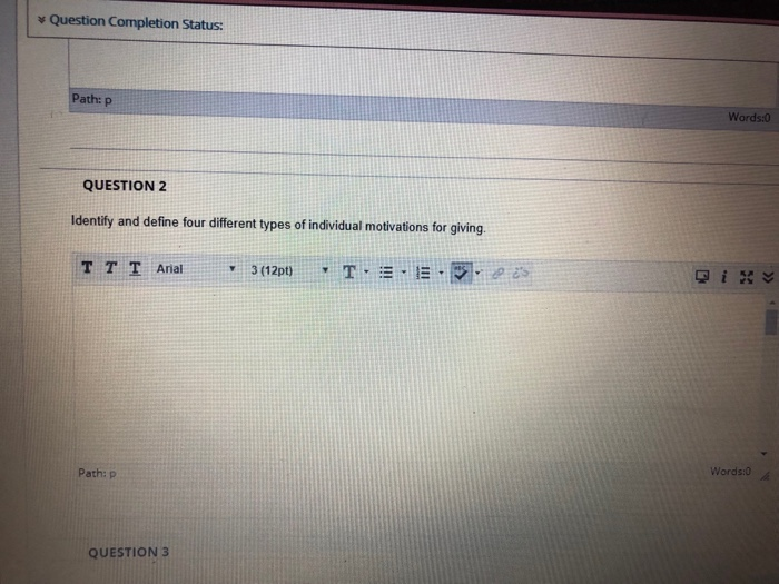 Solved Question Completion Status: Words:0 Path: p QUESTION | Chegg.com