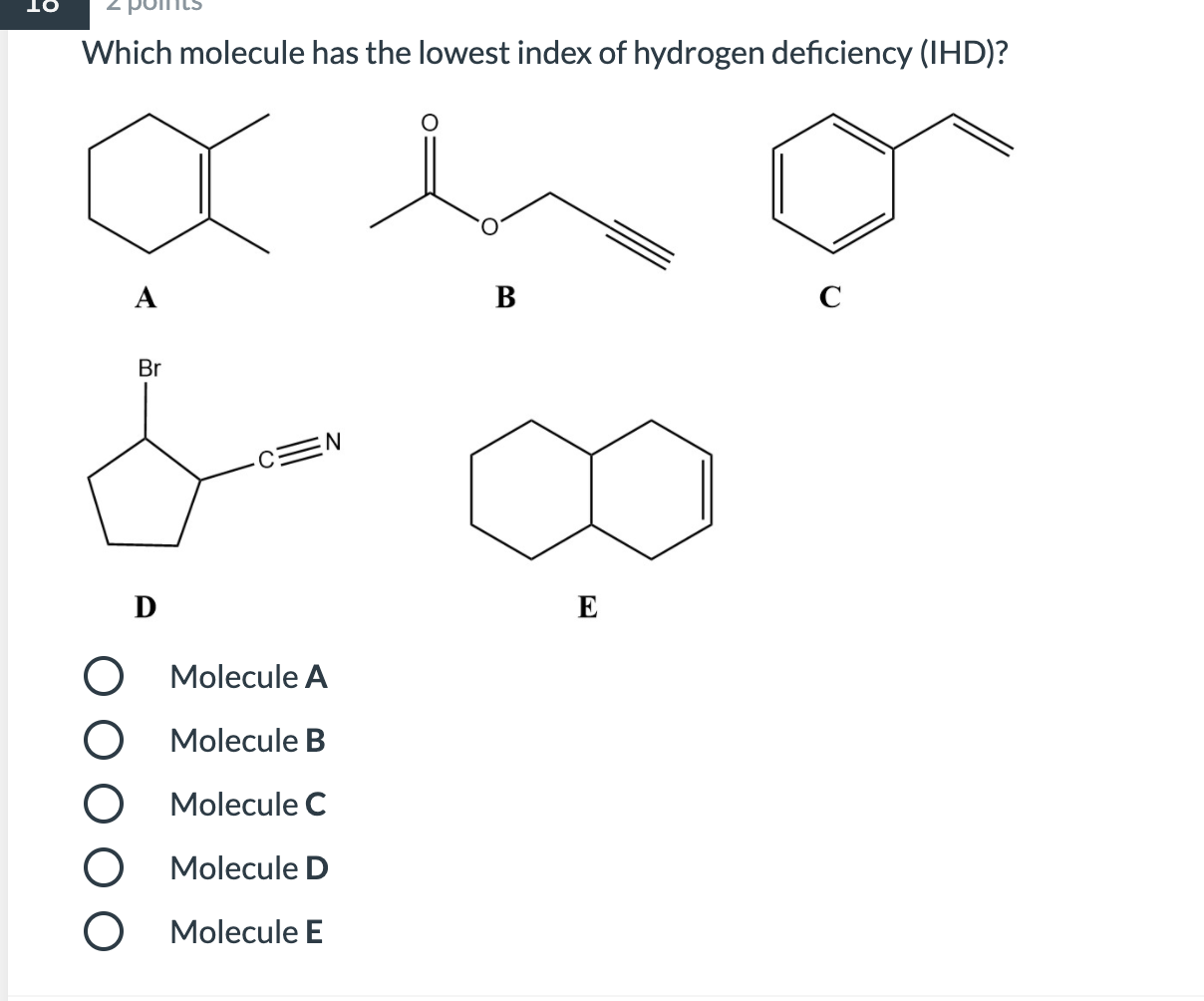 Solved 17 2 points Which molecules below are protic? Select | Chegg.com
