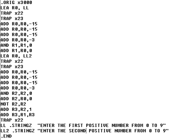 Solved (C)- Use LC-3 simulator, write and run a program in | Chegg.com