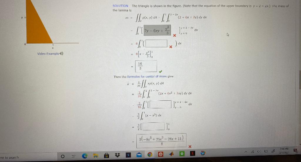 Solved SOLUTION The triangle is shown in the figure. (Note | Chegg.com