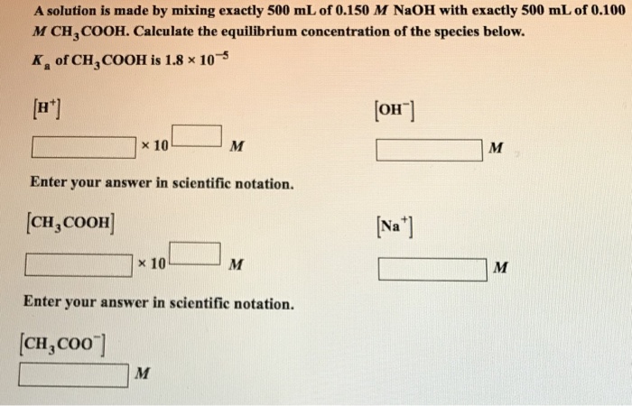 Solved A solution is made by mixing exactly 500 mL of 0.150 | Chegg.com