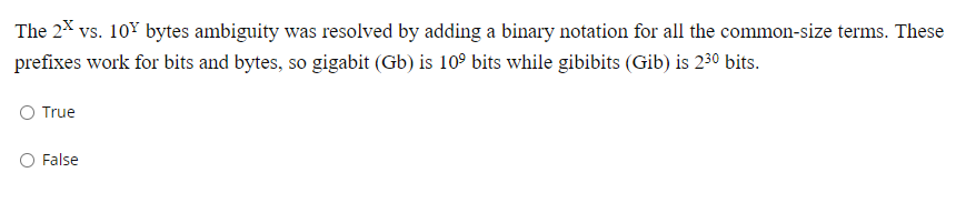 Solved The 2X vs. 10Y bytes ambiguity was resolved by adding | Chegg.com