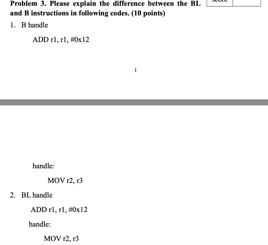 Solved Problem 3. Please explain the difference between the | Chegg.com