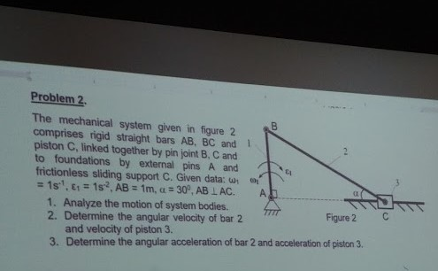 Solved Problem 2 The mechanical system given in figure 2 | Chegg.com