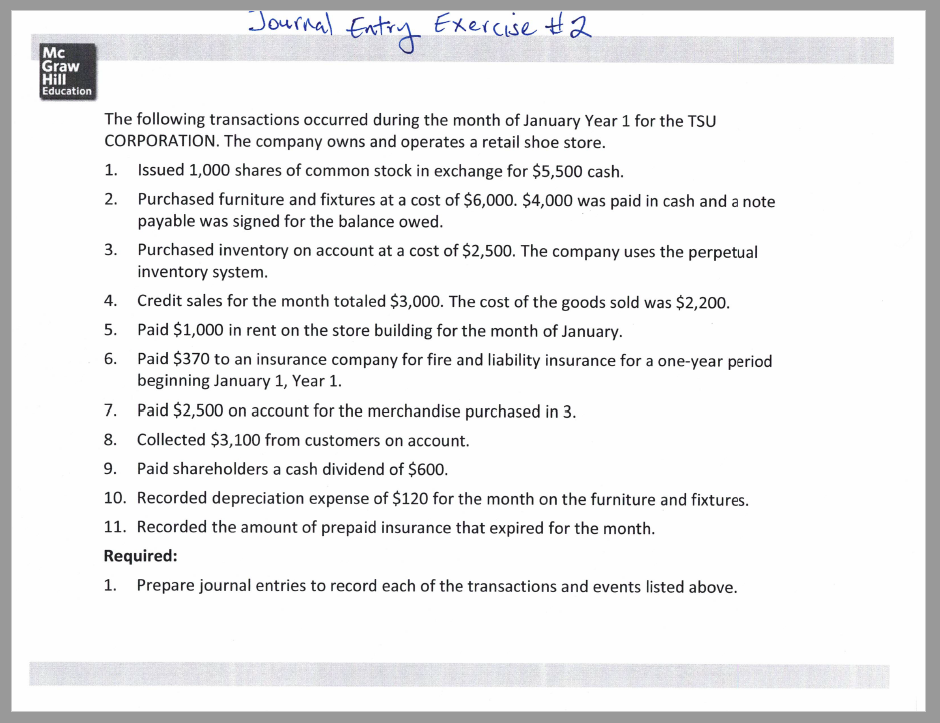 Solved The following transactions occurred during the month | Chegg.com
