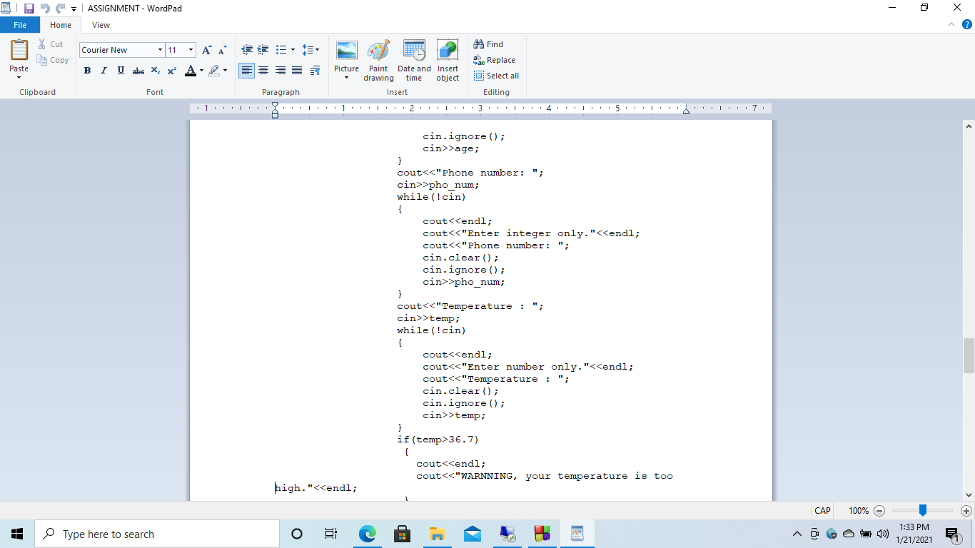 Solved 1. A working system written in the C++ | Chegg.com