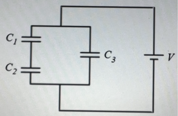Solved In the figure below, C1=5.4 F, C2=8.2F, C3=4.5F, and | Chegg.com
