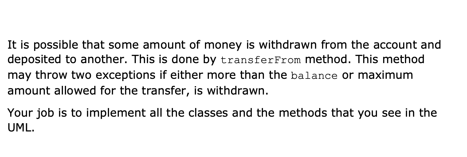Solved job for this lab is to look at the UML below and | Chegg.com