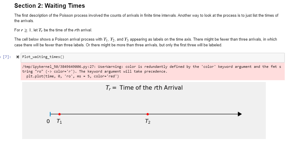 Section 2: Waiting Times The first description of the | Chegg.com