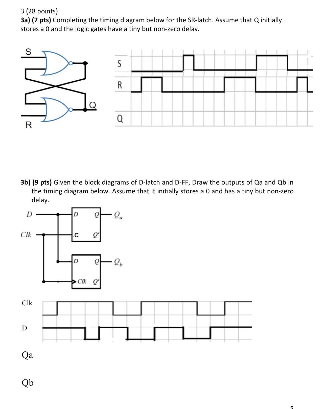 Solved 3c) (12 ﻿points) ﻿The given state diagram is a design | Chegg.com