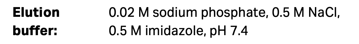 Solved Elution buffer: 0.02M sodium phosphate, 0.5MNaCl, | Chegg.com