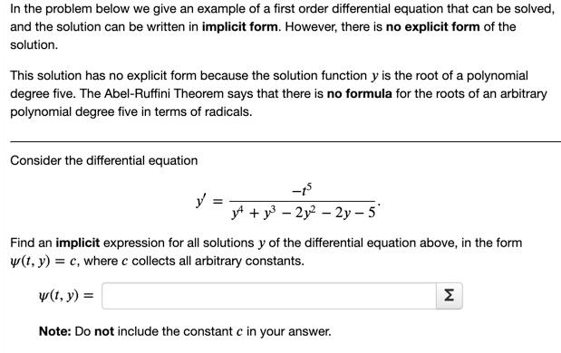 Solved In the problem below we give an example of a first | Chegg.com