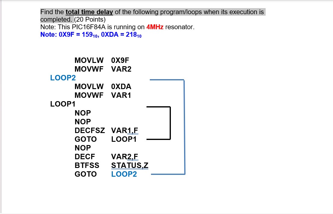 Solved Find the total time delay of the following | Chegg.com