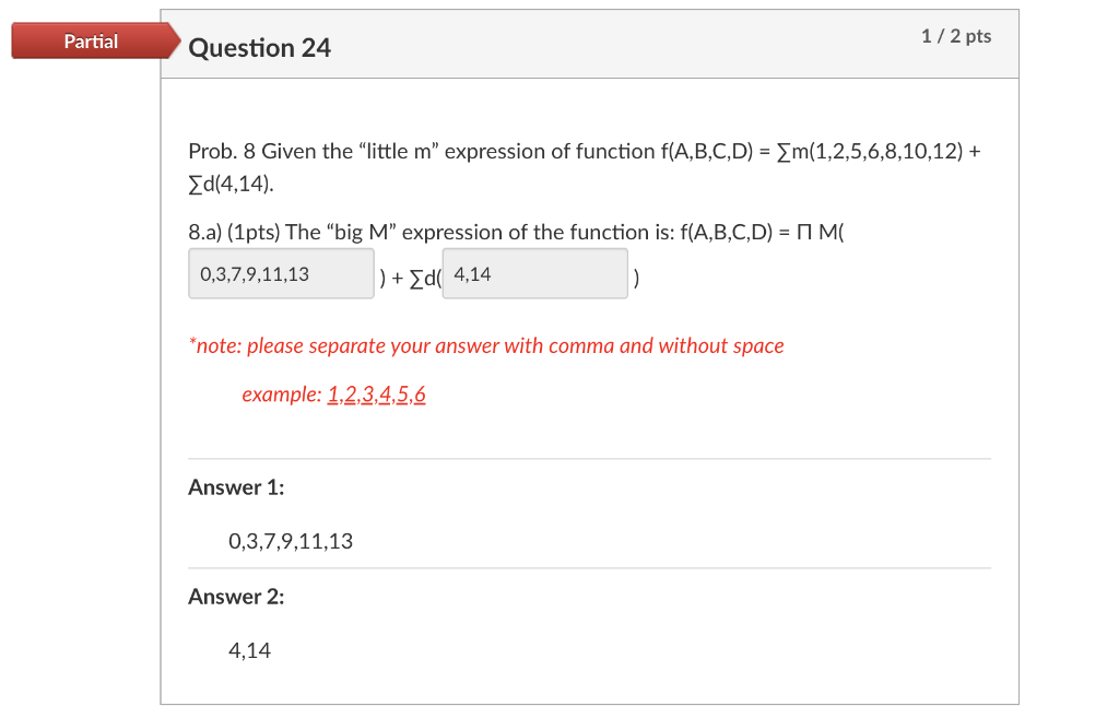 Solved Prob. 8 Given the "little m " expression of function | Chegg.com