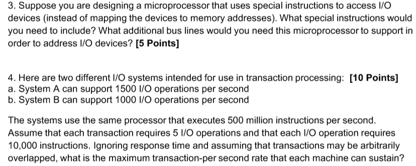 3. Suppose you are designing a microprocessor that | Chegg.com