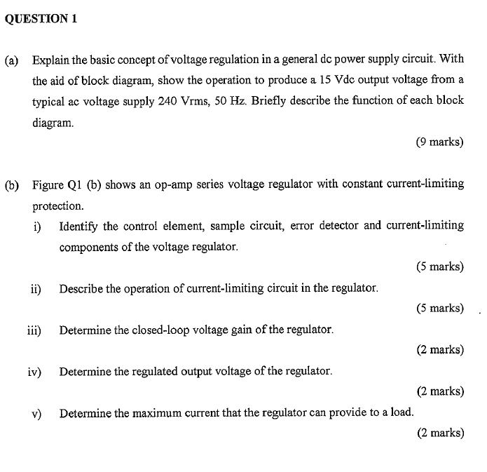 Solved QUESTION 1 (a) Explain the basic concept of voltage | Chegg.com