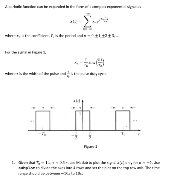 A periodic function can be expanded in the form of a | Chegg.com