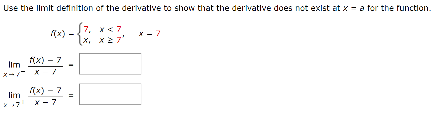 Solved Use The Limit Definition Of The Derivative To Show