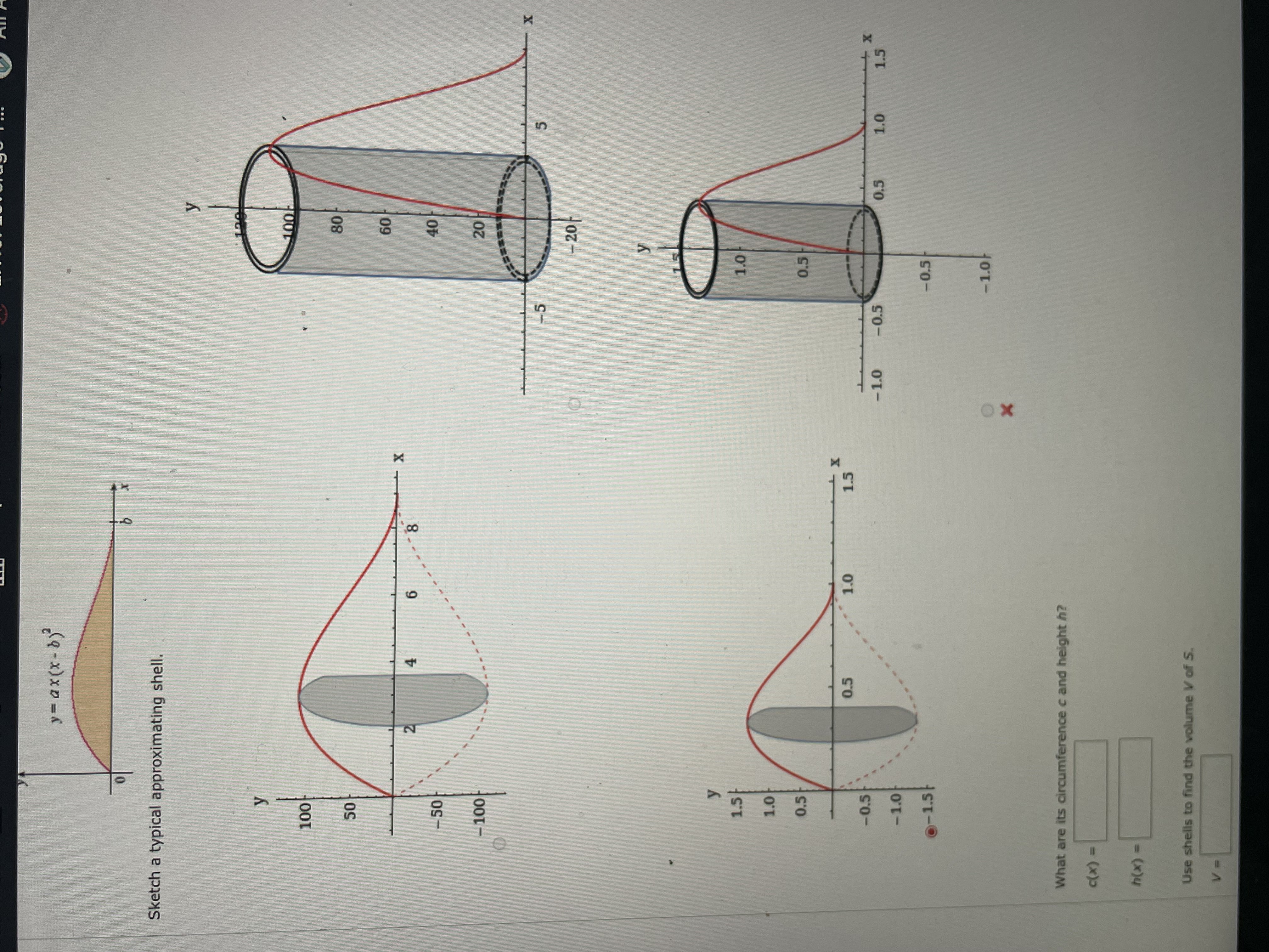 Solved Sketch a typical approximating shell. What are its | Chegg.com