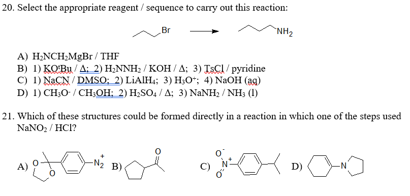 Solved Select the appropriate reagent / ﻿sequence to carry | Chegg.com