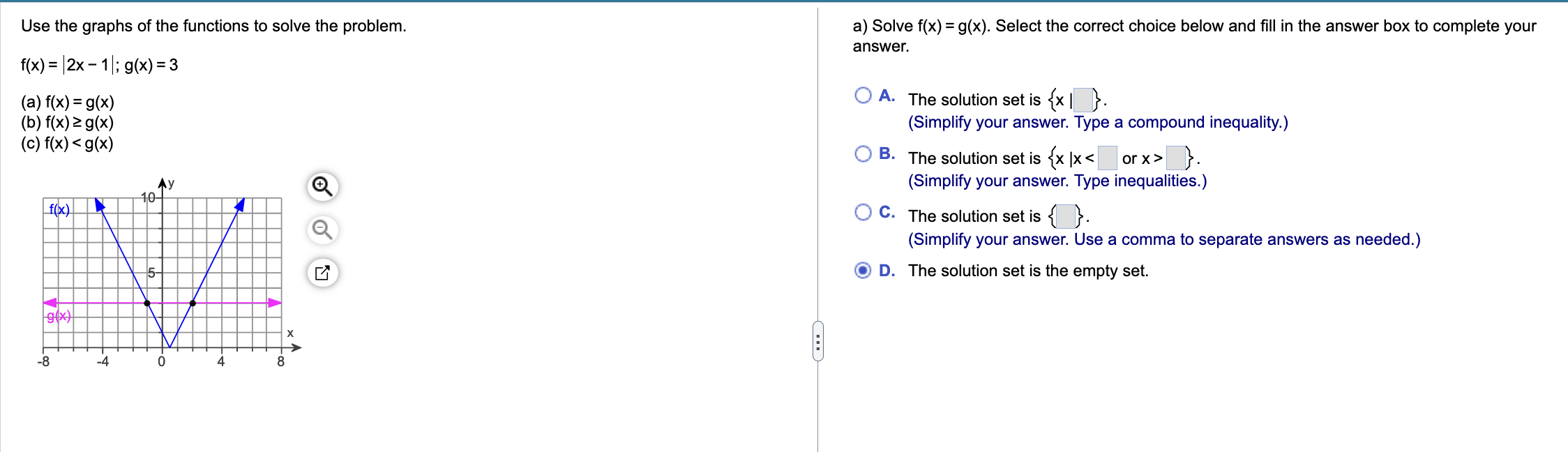 Solved Use the graphs of the functions to solve the problem. | Chegg.com