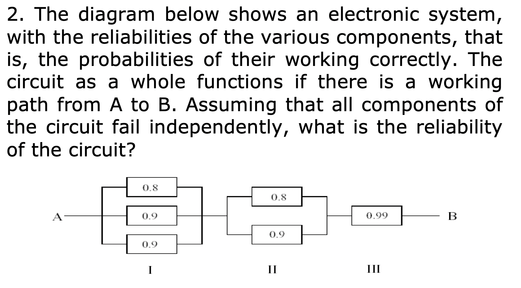 Solved 2. The diagram below shows an electronic system, with | Chegg.com