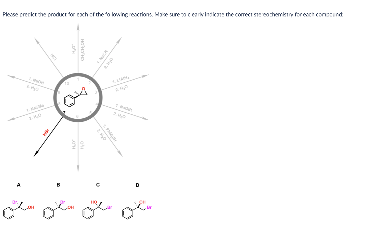 Solved Please predict the product for each of the following | Chegg.com