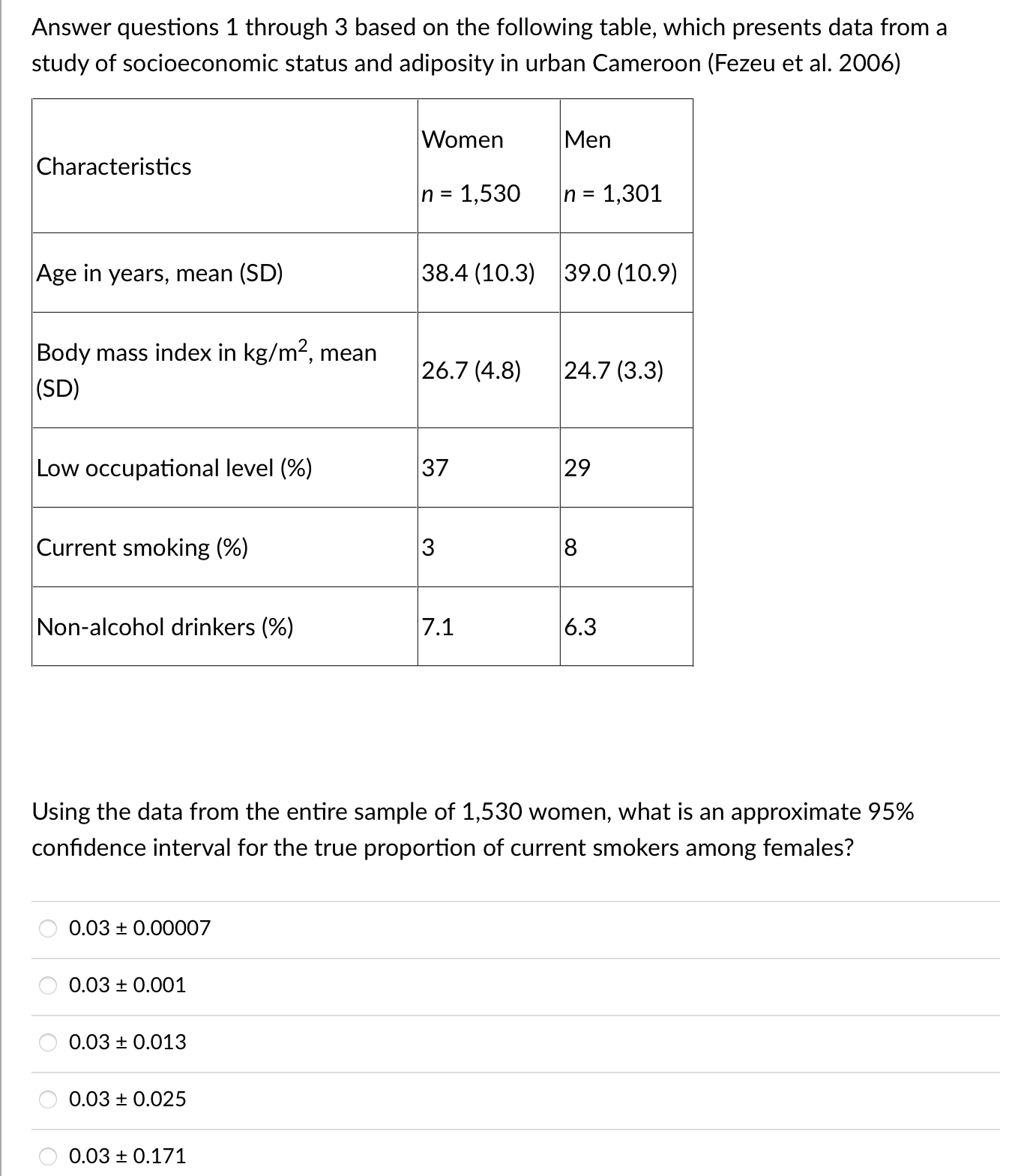 Solved Answer questions 1 ﻿through 3 ﻿based on the following | Chegg.com