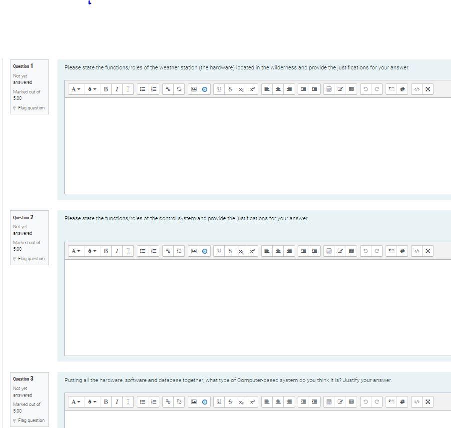 Wilderness weather station Weather stations collect | Chegg.com