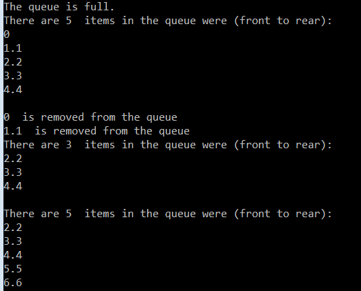 In C++ only. Static Queue Write a program to create a | Chegg.com