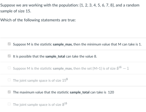 Solved Suppose we are working with the population: | Chegg.com