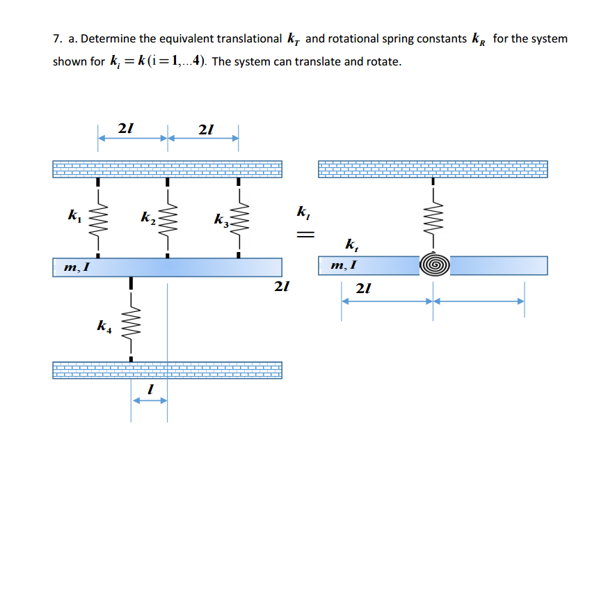 Solved Determine The Equivalent Translational Kt And