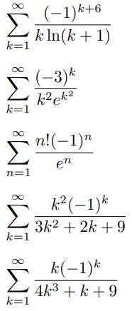 Solved For each of the following series, determine whether | Chegg.com