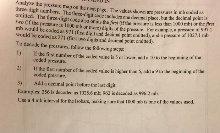 Solved Analyze the pressure map on the next pa The values | Chegg.com