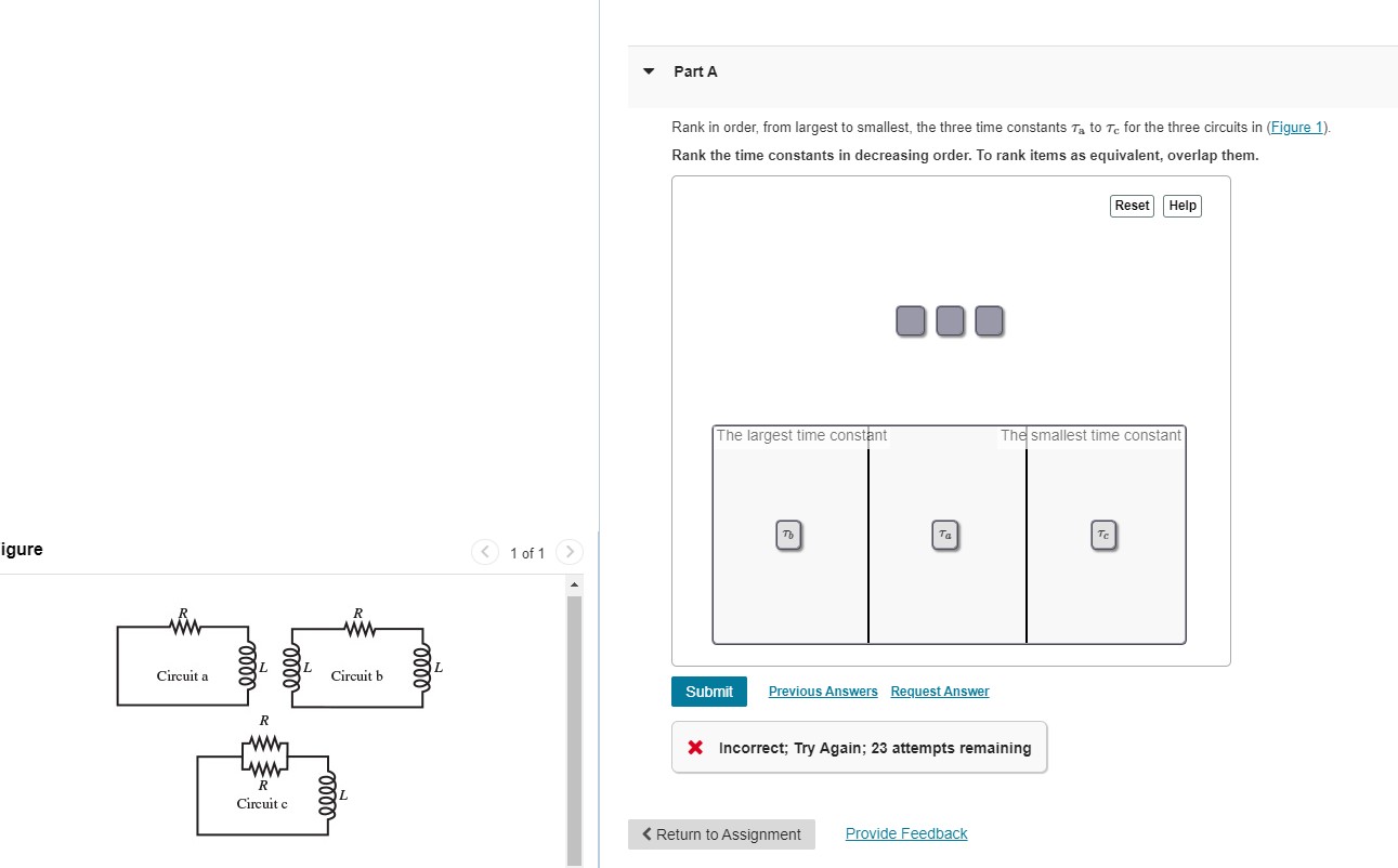 Solved Part ARank in order, from largest to smallest, the | Chegg.com