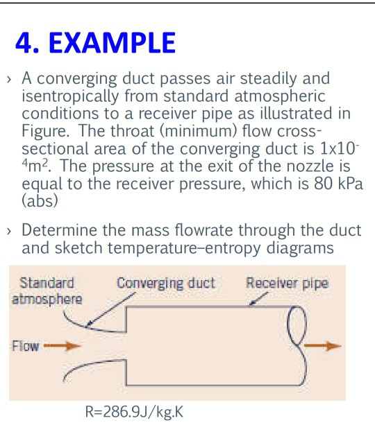 Solved 4. EXAMPLE > A converging duct passes air steadily | Chegg.com