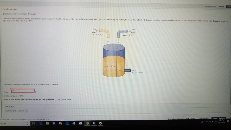 Solved ·BACK.E PRİNTER VERSION Problem 4.006 x Your answer | Chegg.com
