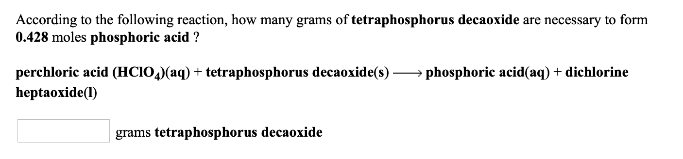 Solved 1. How many MOLECULES of tetraphosphorus decaoxide , | Chegg.com