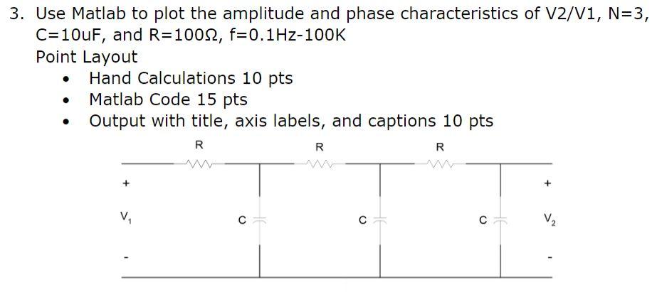 Solved For the RC ladder network shown below: 1. Find | Chegg.com
