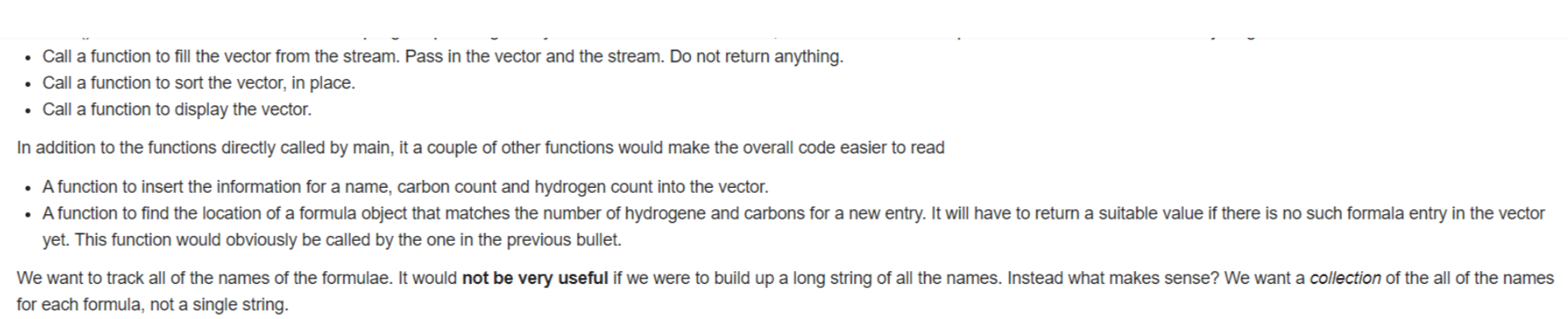Solved Focus • Structs, Vectors and Functions Task We have | Chegg.com