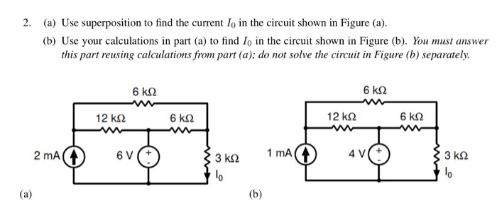 Solved Use superposition to find the current I_0 in the | Chegg.com