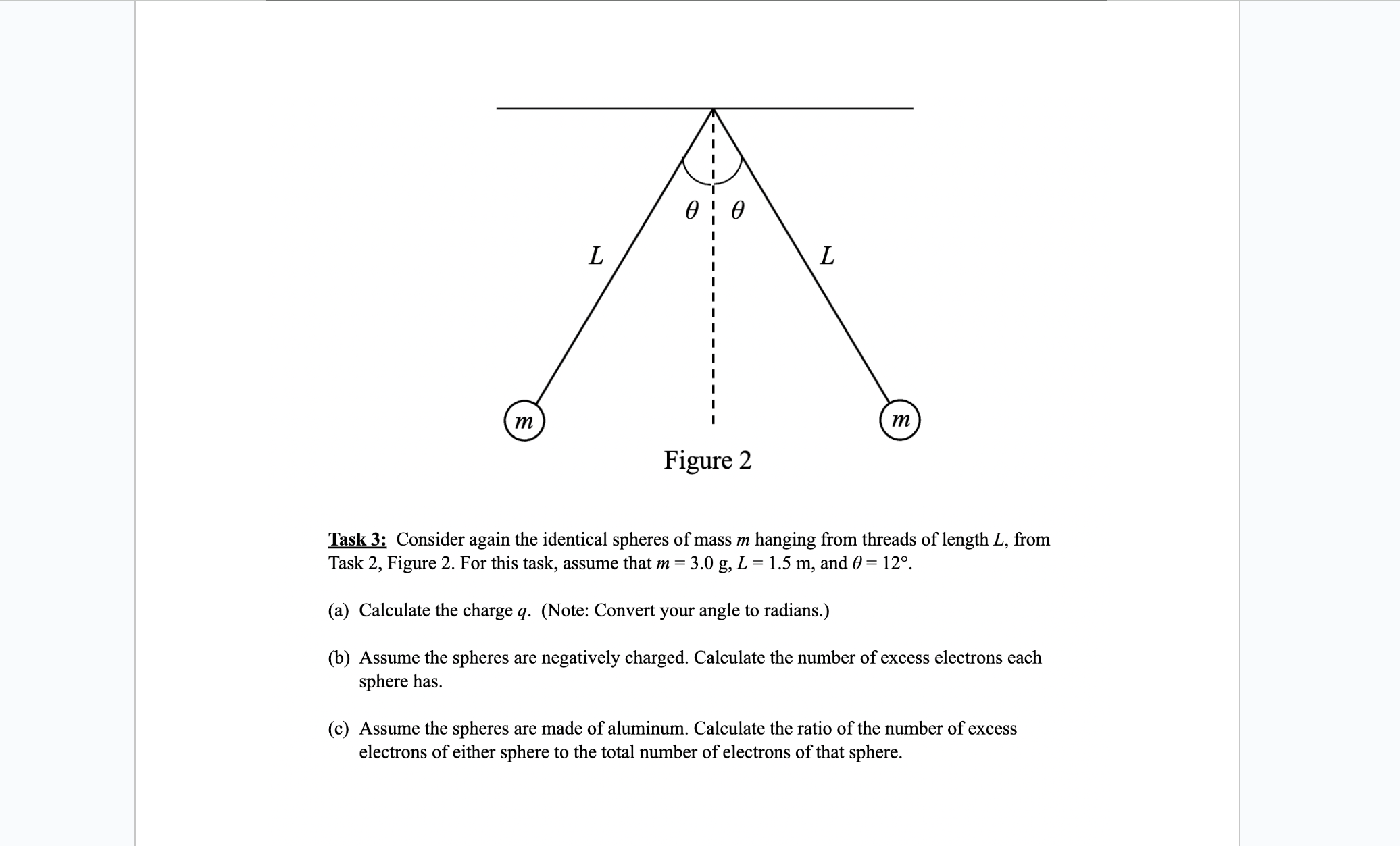 Solved Task 3: Consider again the identical spheres of mass | Chegg.com Solved Task 3: Consider again the identical spheres of mass | Chegg.com