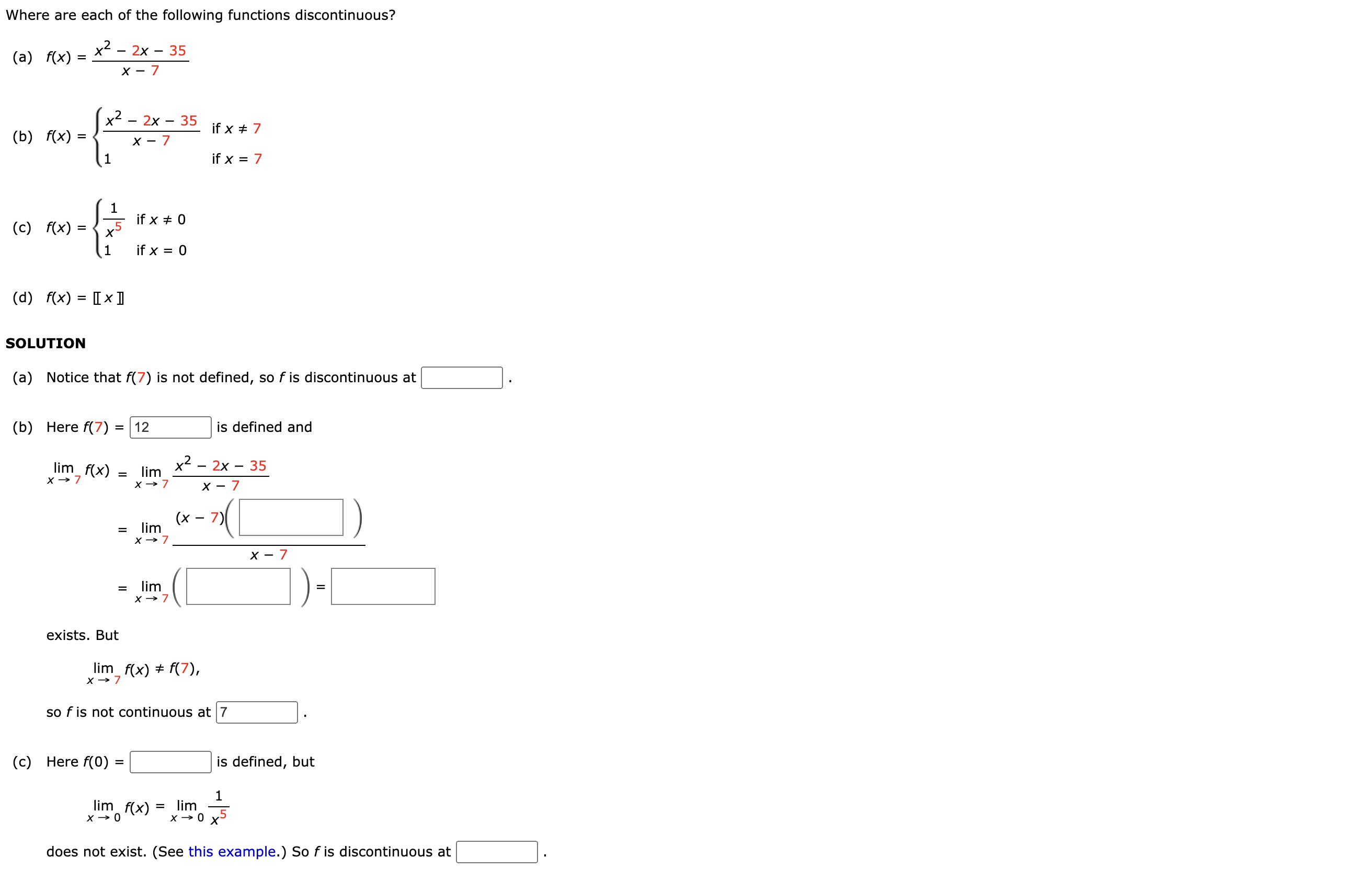 Solved Where are each of the following functions | Chegg.com