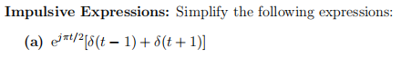 Solved Impulsive Expressions: Simplify the following | Chegg.com