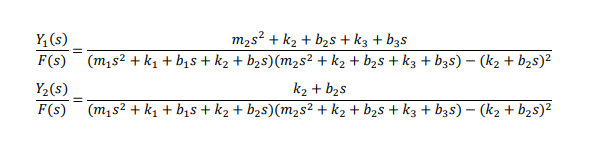 Solved Obtain transfer functions y1 and y2 of the following | Chegg.com