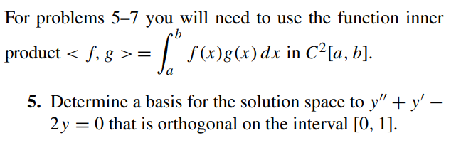 Solved For problems 5−7 you will need to use the function | Chegg.com
