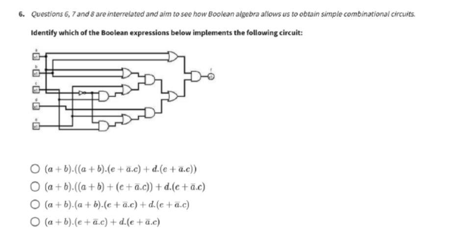 Solved 6. Questions 6, 7 and 8 are interrelated and aim to | Chegg.com