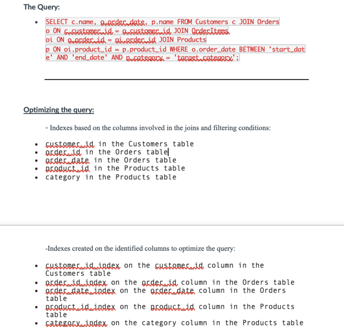 Solved Present a step-by-step analysis of how the query | Chegg.com